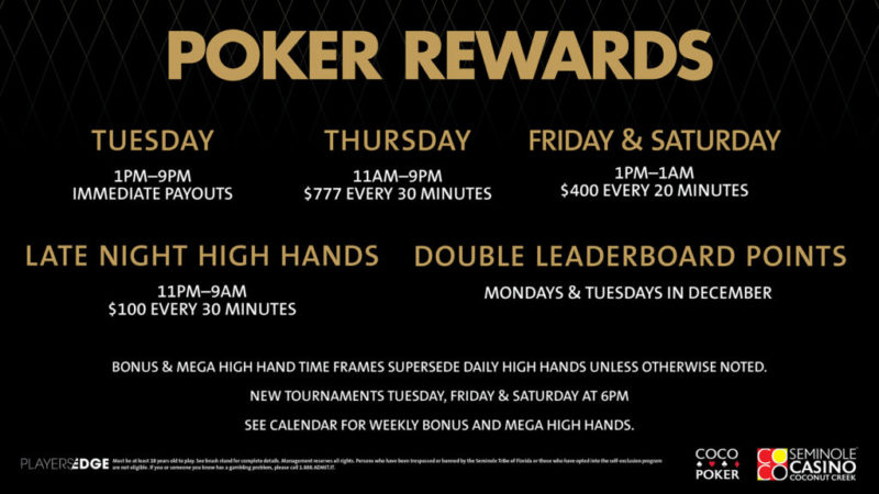 MONTHLY PROMOTIONS | Coco Poker